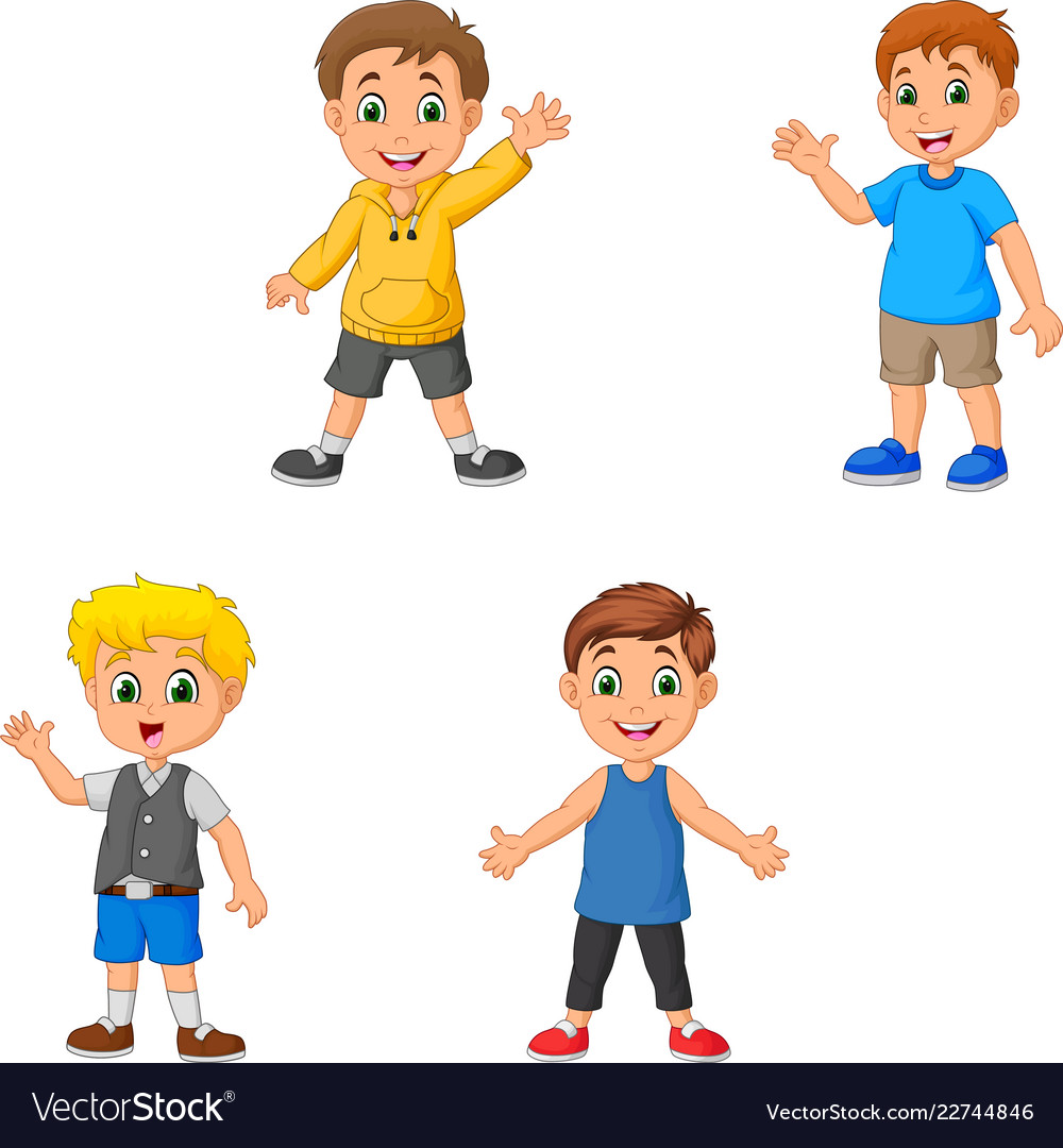 Cartoon Boys Collection Set Waving Hand Royalty Free Vector cartoon-boys-collection-set-waving-hand-royalty-free-vector