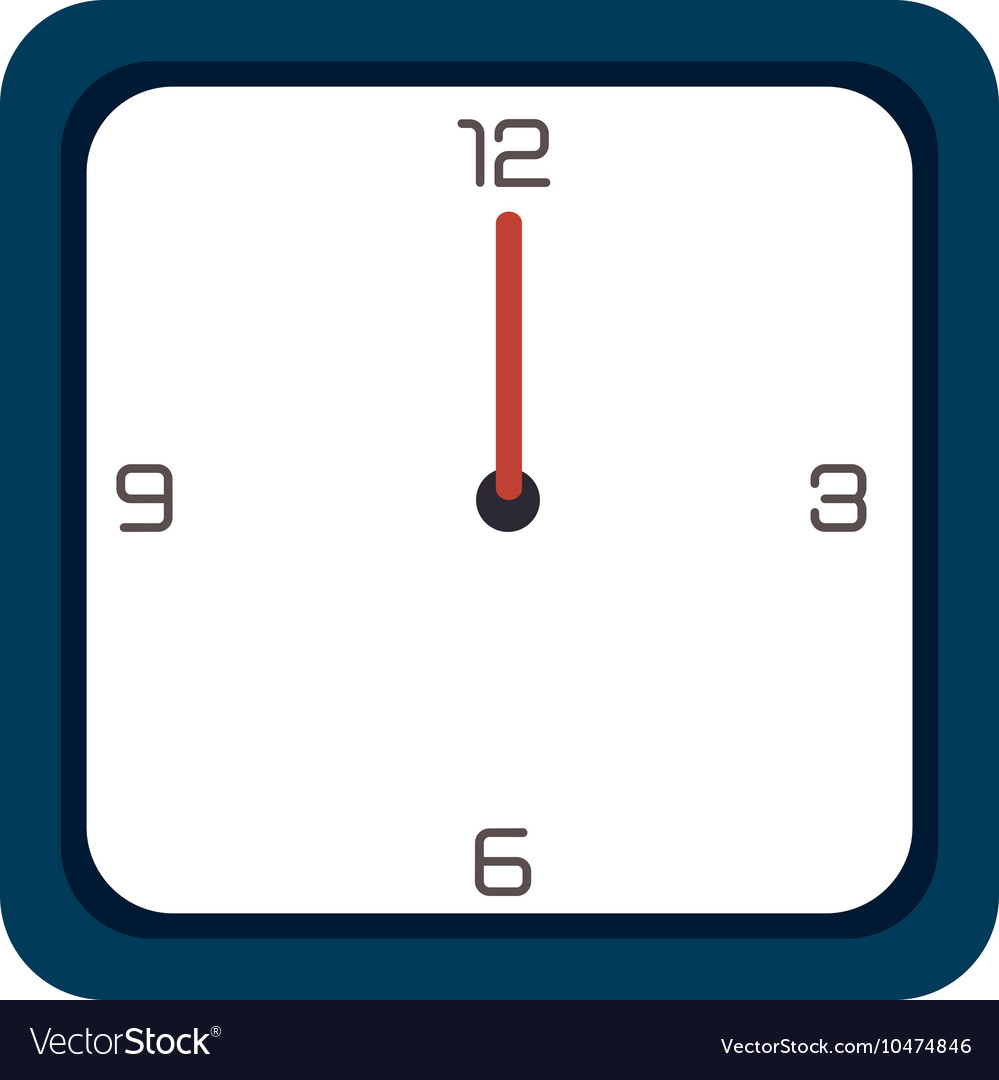 Clock time device Royalty Free Vector Image - VectorStock