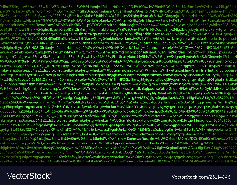 Green complicated crypto symbols on black data Vector Image Green complicated crypto symbols on black data Vector Image