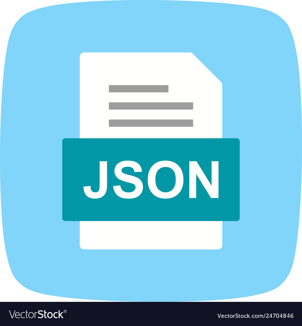 Json file document icon Royalty Free Vector Image Json file document icon Royalty Free Vector Image