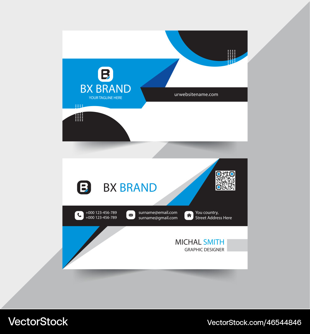 Modern creative and clean simple business card Vector Image