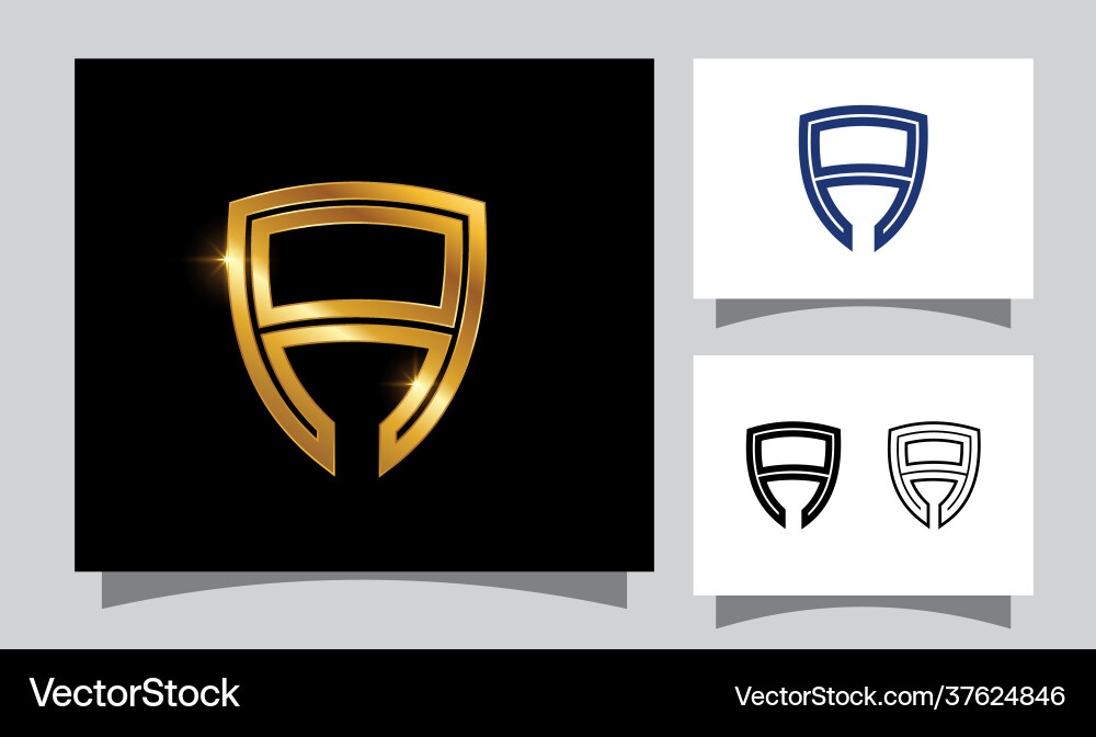Monogram initial letter Royalty Free Vector Image