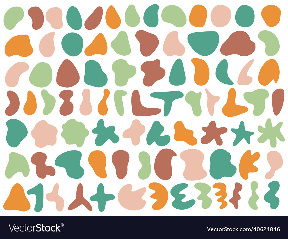 Organic blobs liquid shadows random shapes Vector Image