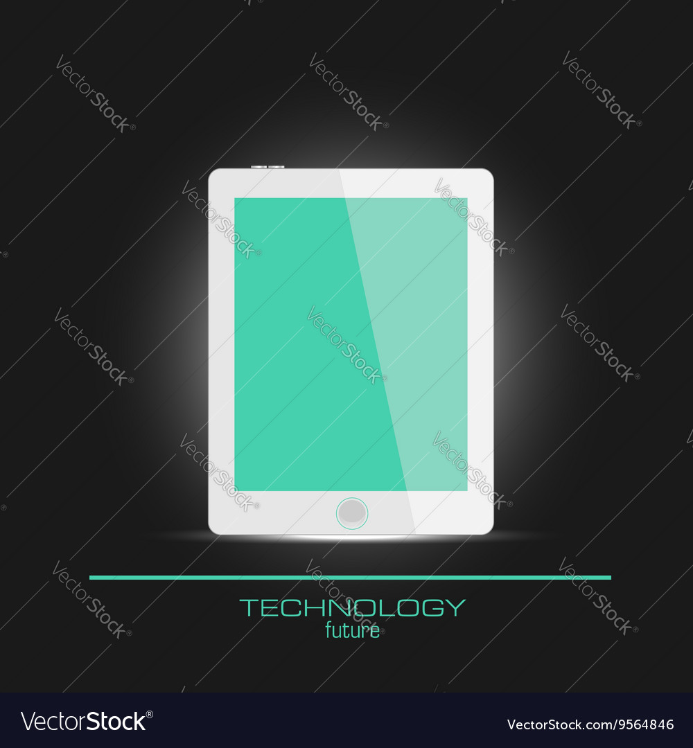 Realistic tablet with empty screen Royalty Free Vector Image