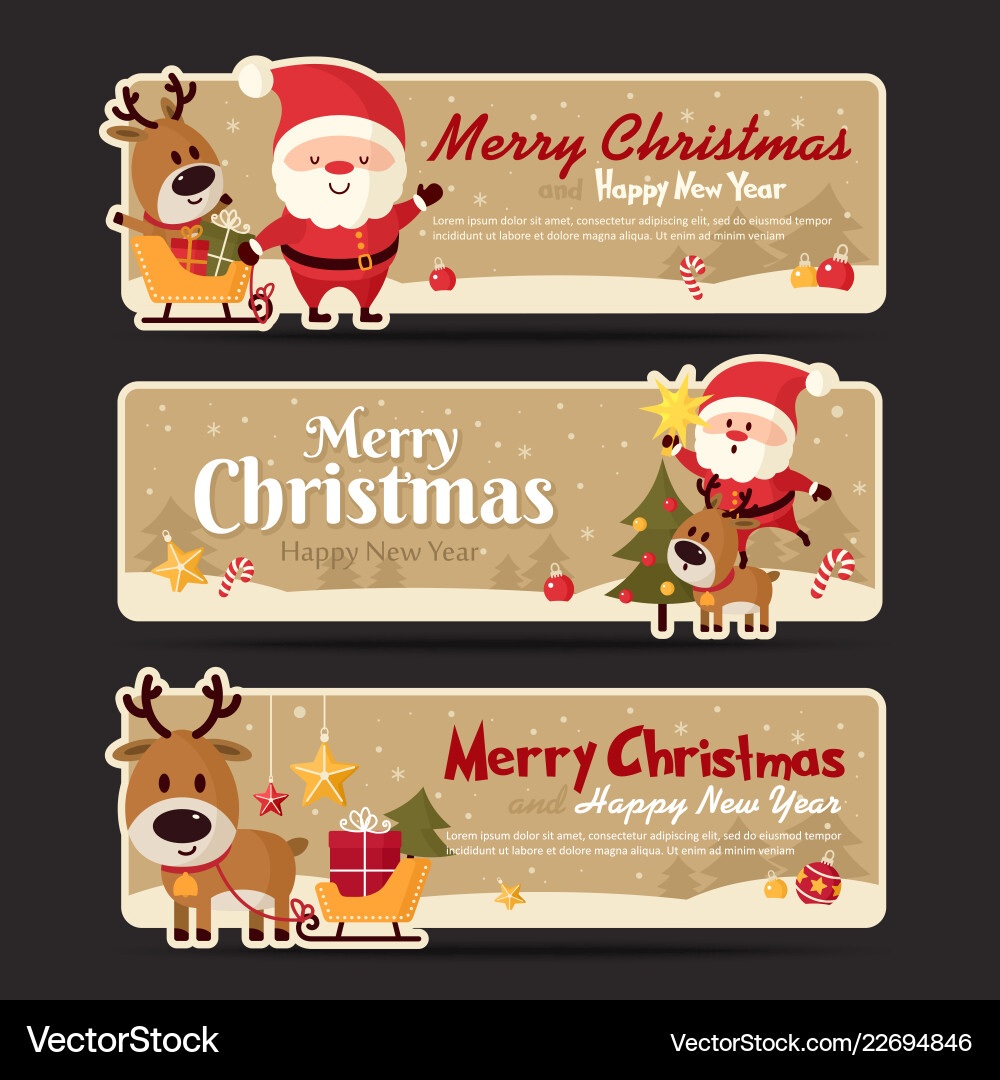 Set of christmas banner Royalty Free Vector Image
