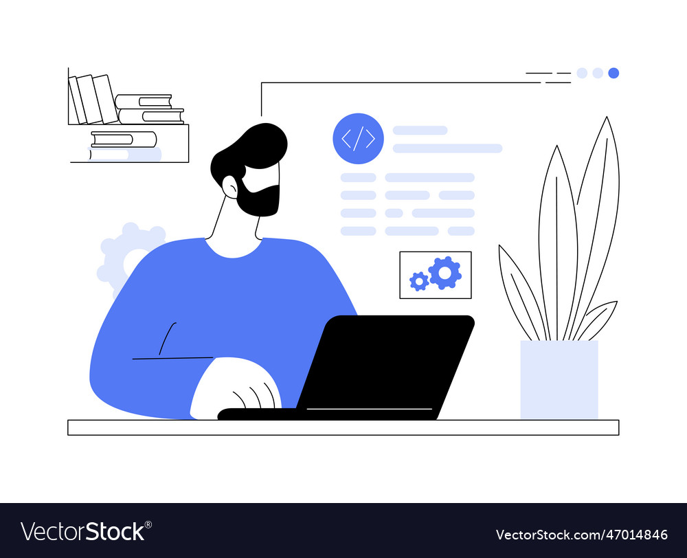 Software developer abstract concept Royalty Free Vector