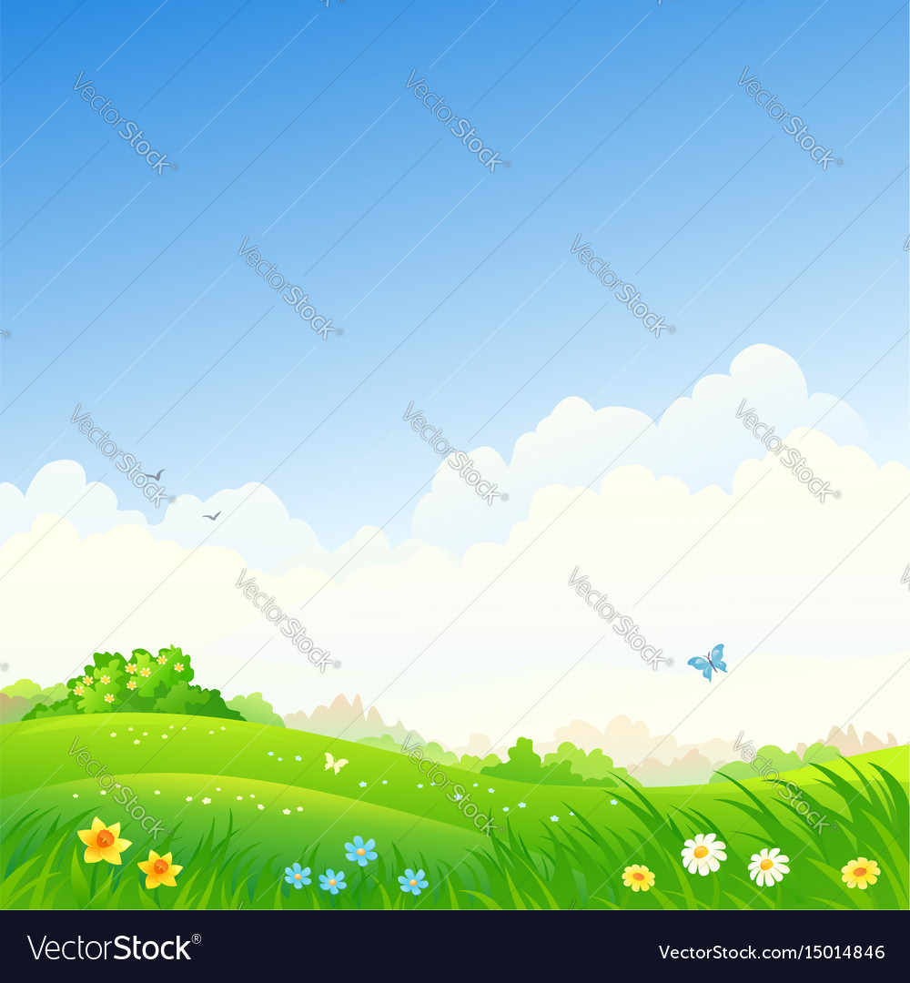 Spring square background Royalty Free Vector Image