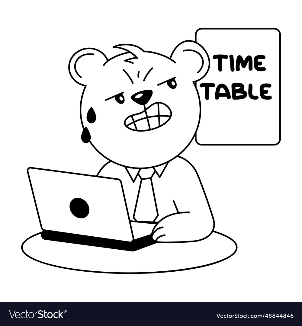 Work timetable Royalty Free Vector Image - VectorStock