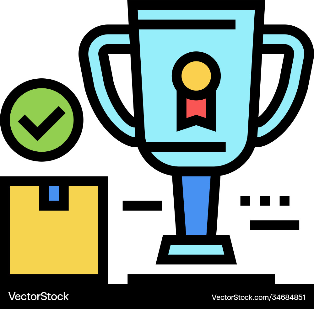 Award fast delivery color icon Royalty Free Vector Image