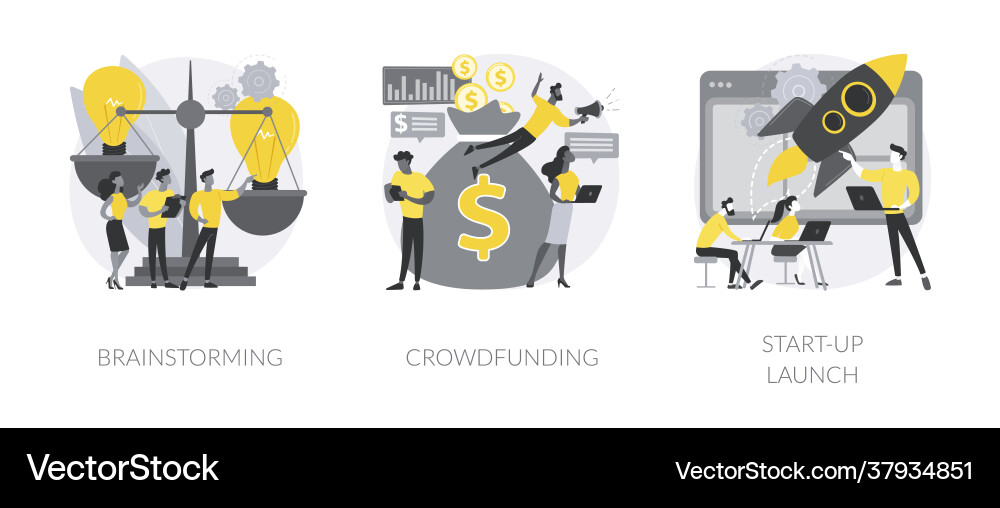 Business venture abstract concept Royalty Free Vector Image