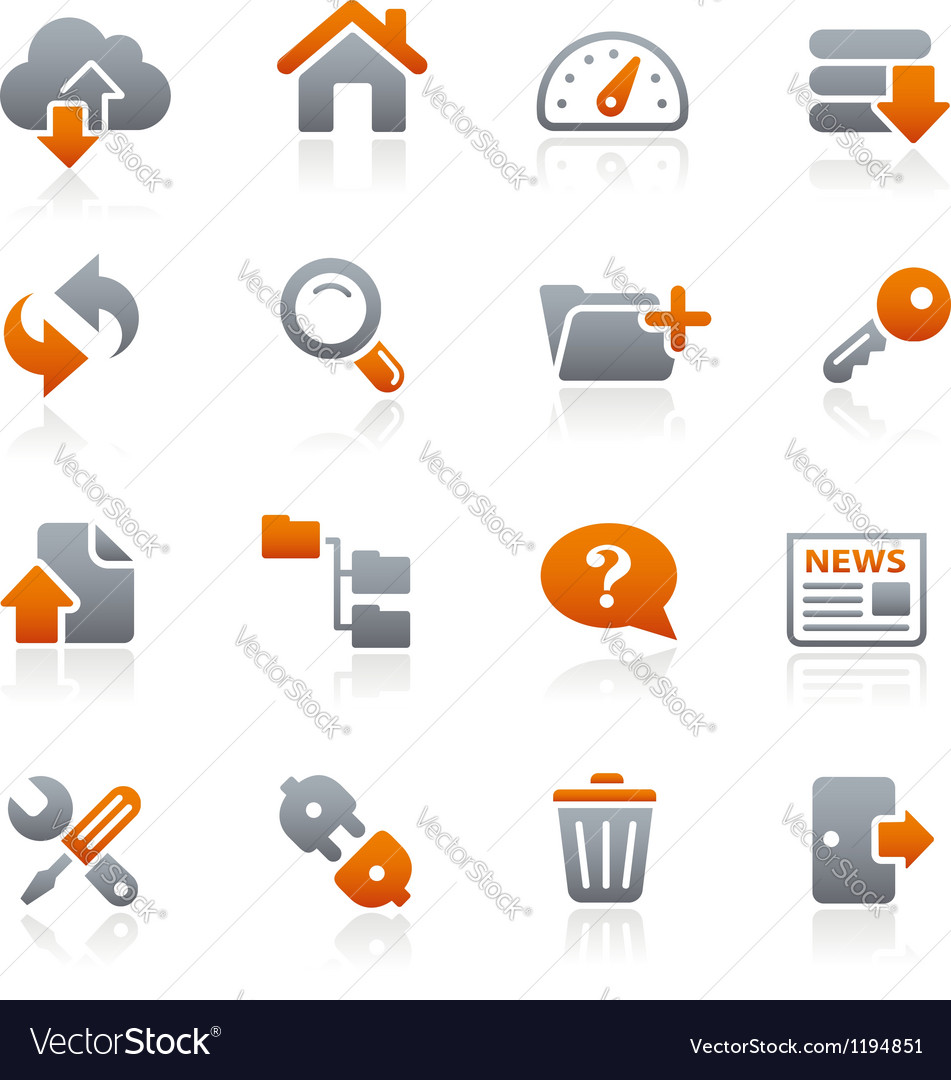 FTP Hosting Icons Graphite Series Royalty Free Vector Image FTP Hosting Icons Graphite Series Royalty Free Vector Image