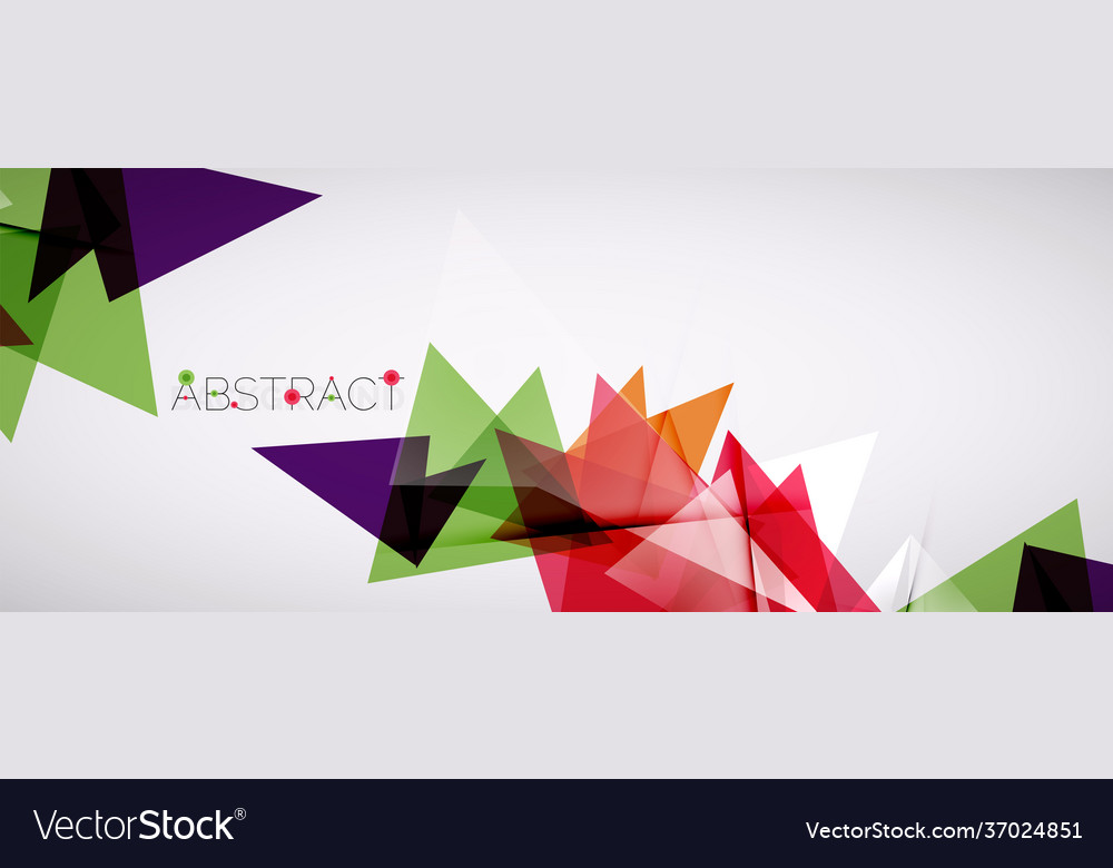 Geometric abstract background color triangle Vector Image