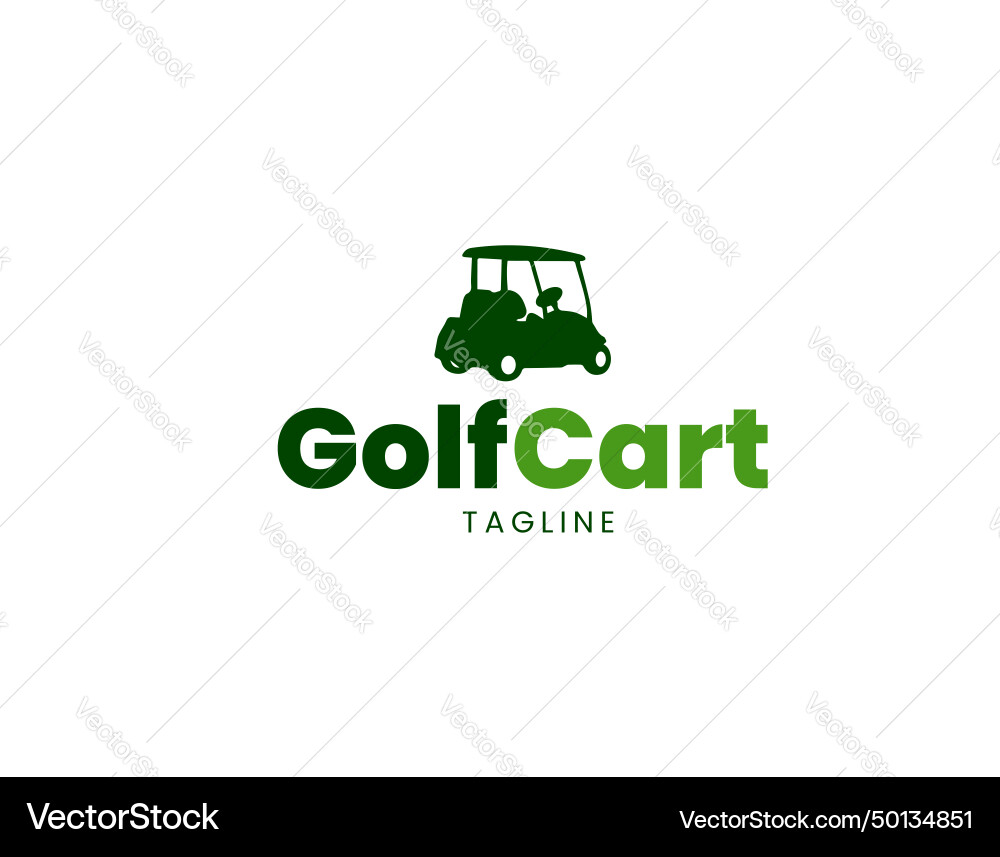 Golf cart vehicle logo design template Royalty Free Vector