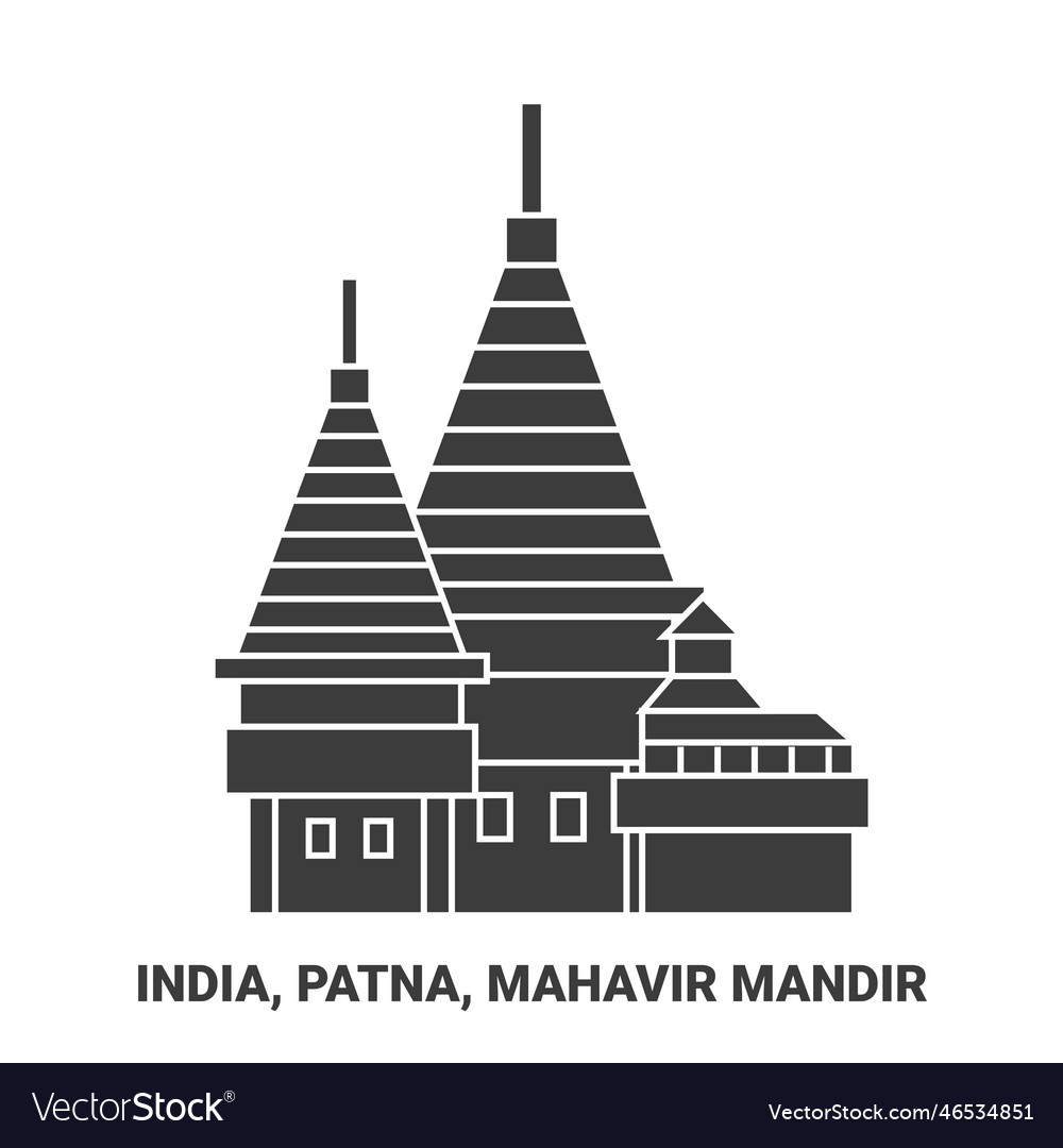 India patna mahavir mandir travel landmark Vector Image