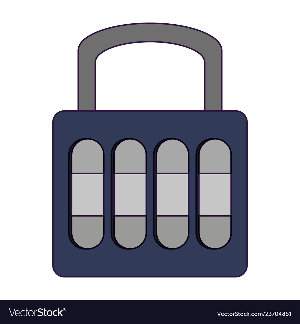 Padlock security system Royalty Free Vector Image