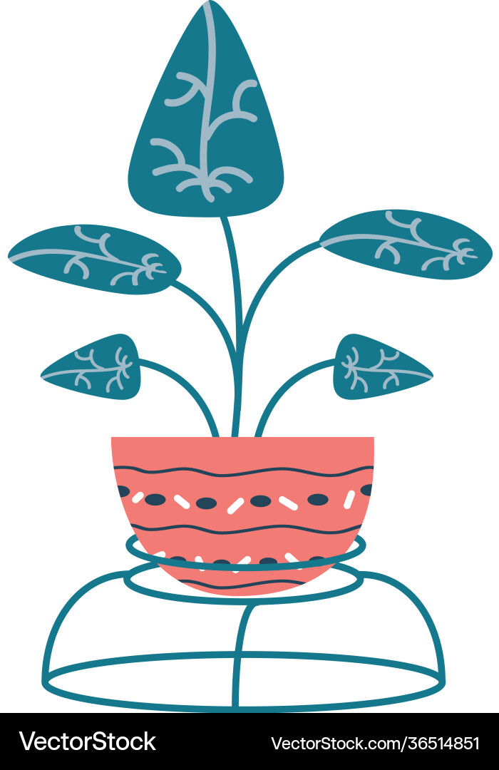 Potted plant garden Royalty Free Vector Image - VectorStock