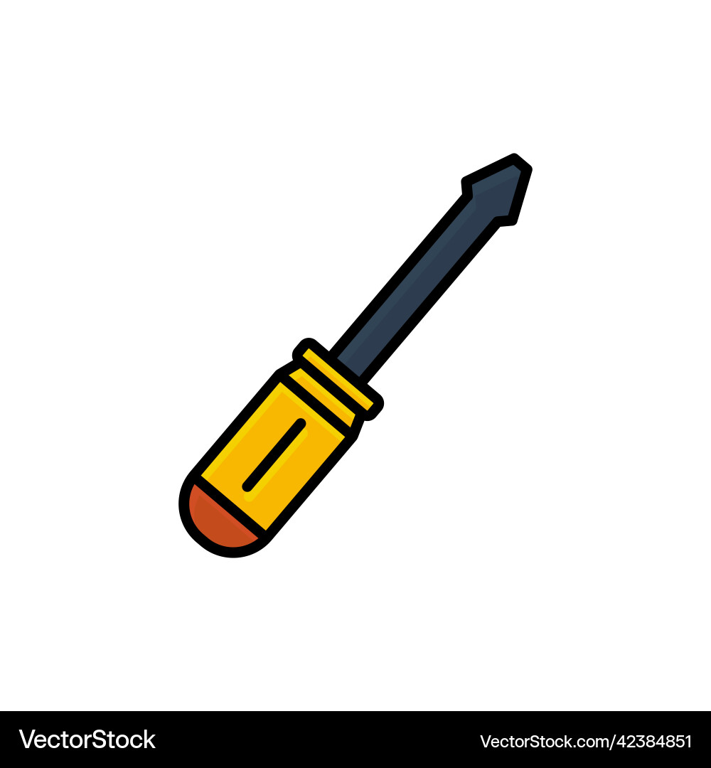 Screwdriver icon suitable for repair symbol Vector Image