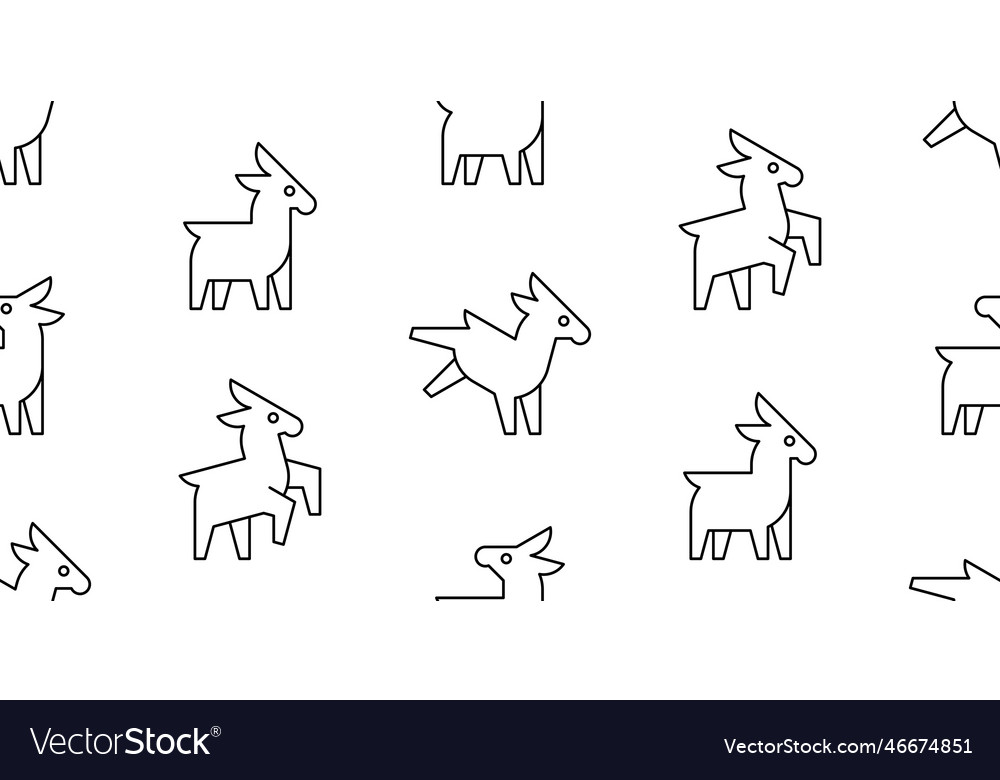 Seamless pattern with donkeys Royalty Free Vector Image
