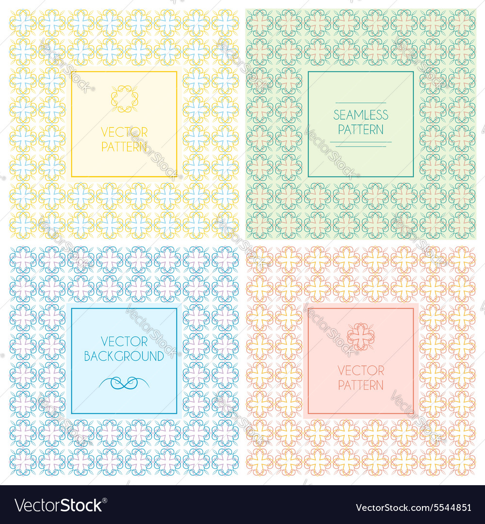 Seamless patterns with labels and text Royalty Free Vector
