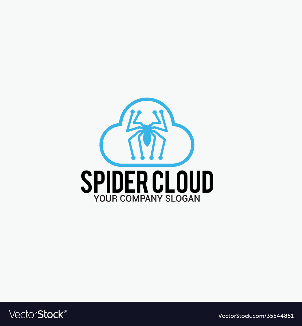 Spider cloud Royalty Free Vector Image - VectorStock