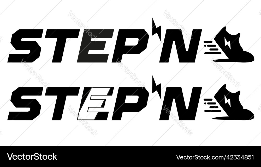 Stepn company logo icon isolated on white Vector Image