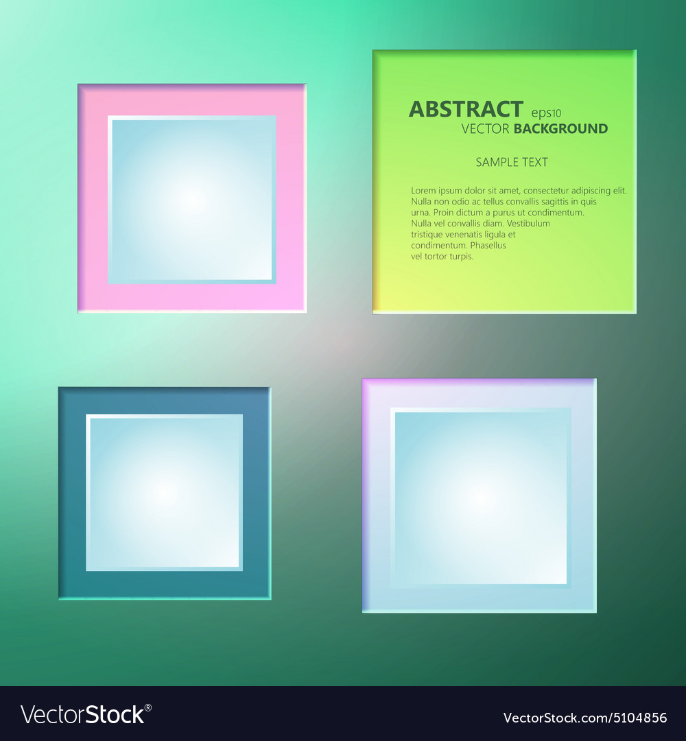 Abstract background of color boxes template Vector Image