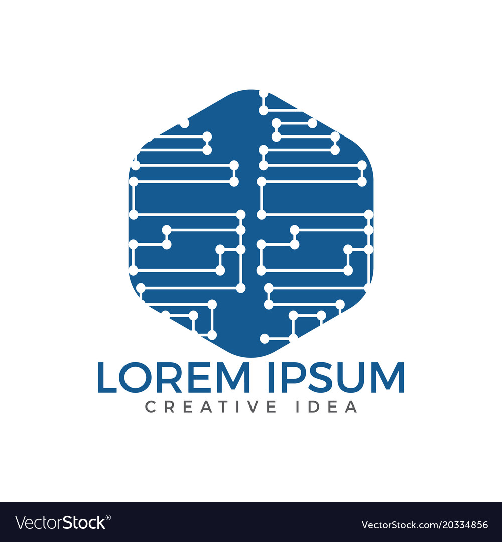 Abstract data sharing network logo design Vector Image