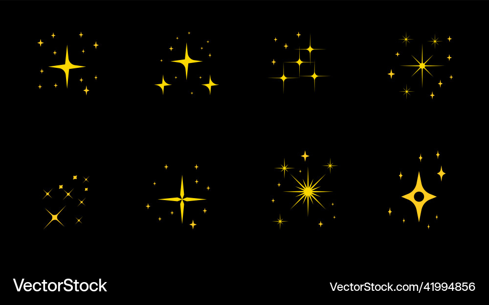Design star yellow symbol new year Royalty Free Vector Image