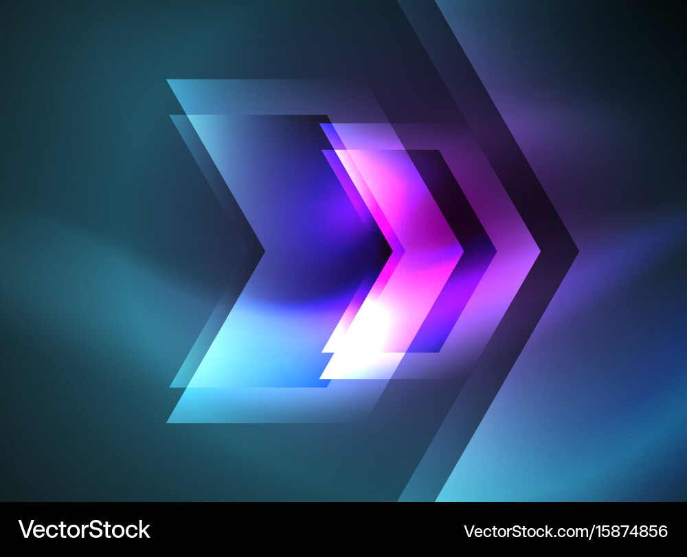 Digital technology glowing arrows Royalty Free Vector Image