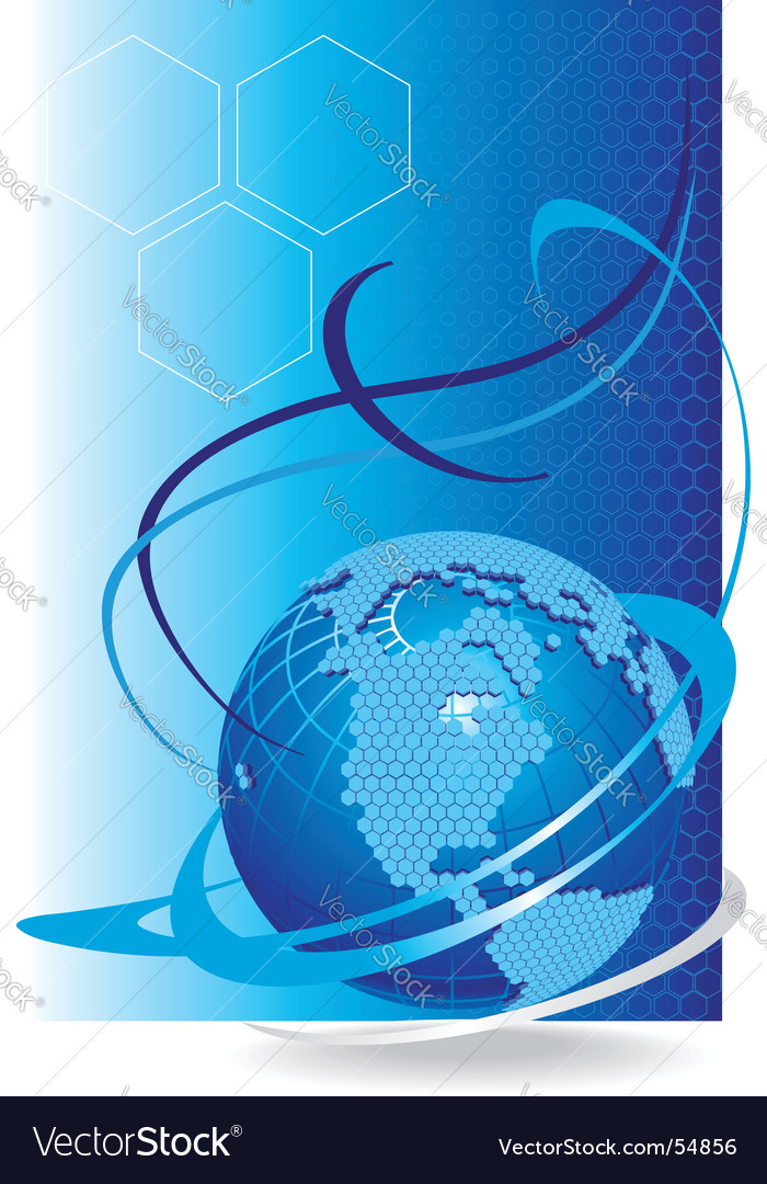 Global cellular network Royalty Free Vector Image