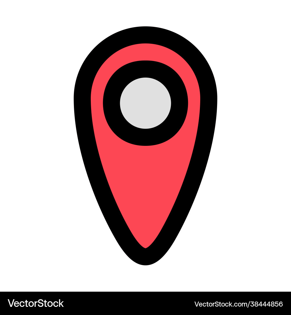 Location icon in filled line style for any Vector Image