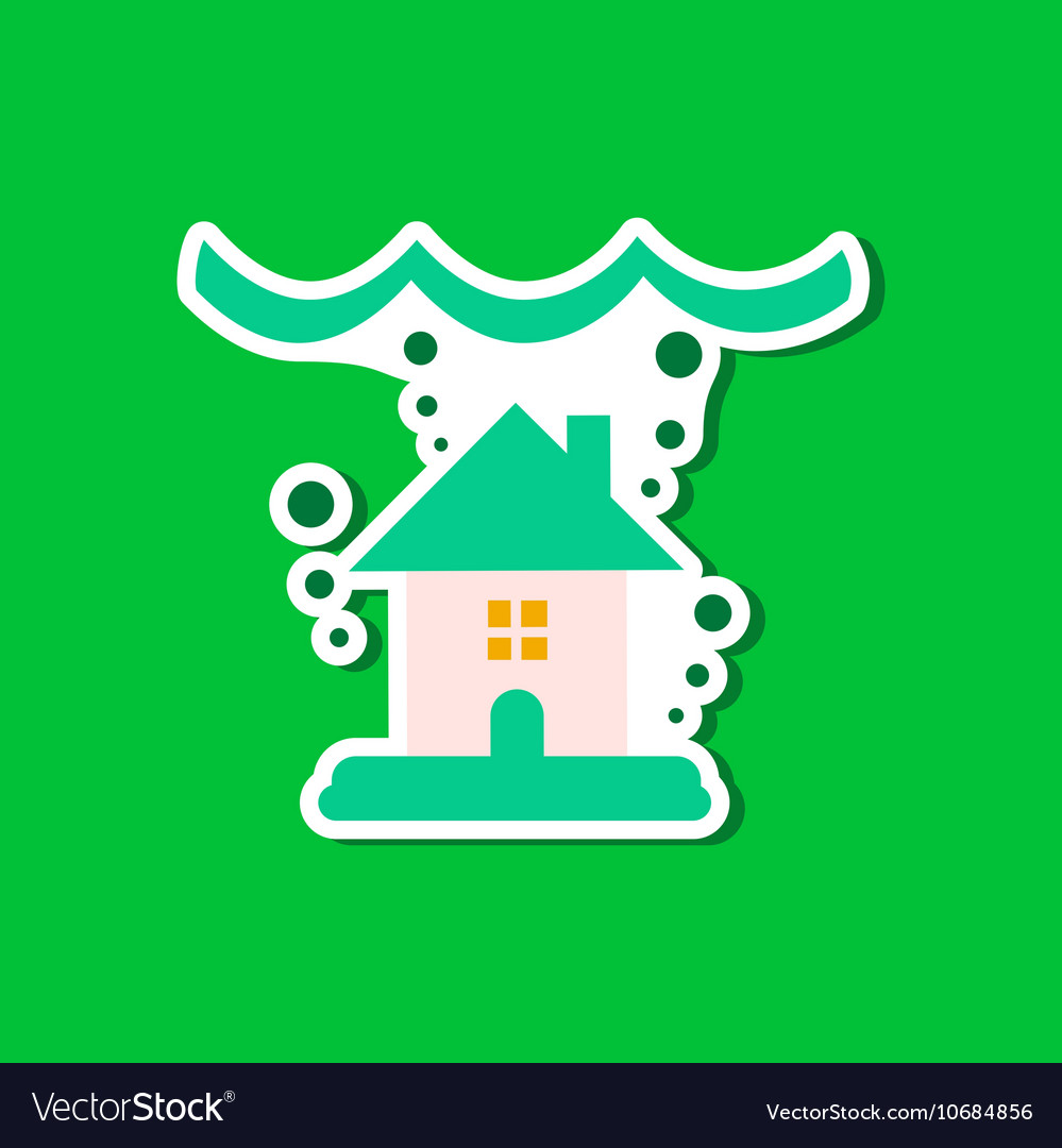 Paper Sticker On Stylish Background Of Nature Vector Image