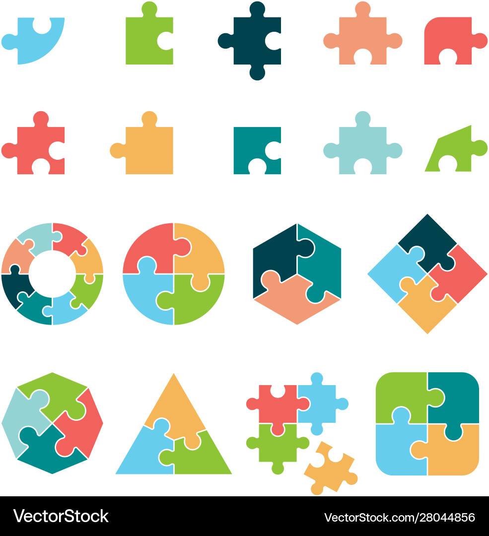 Puzzle icon jigsaw incomplete pictograph Vector Image