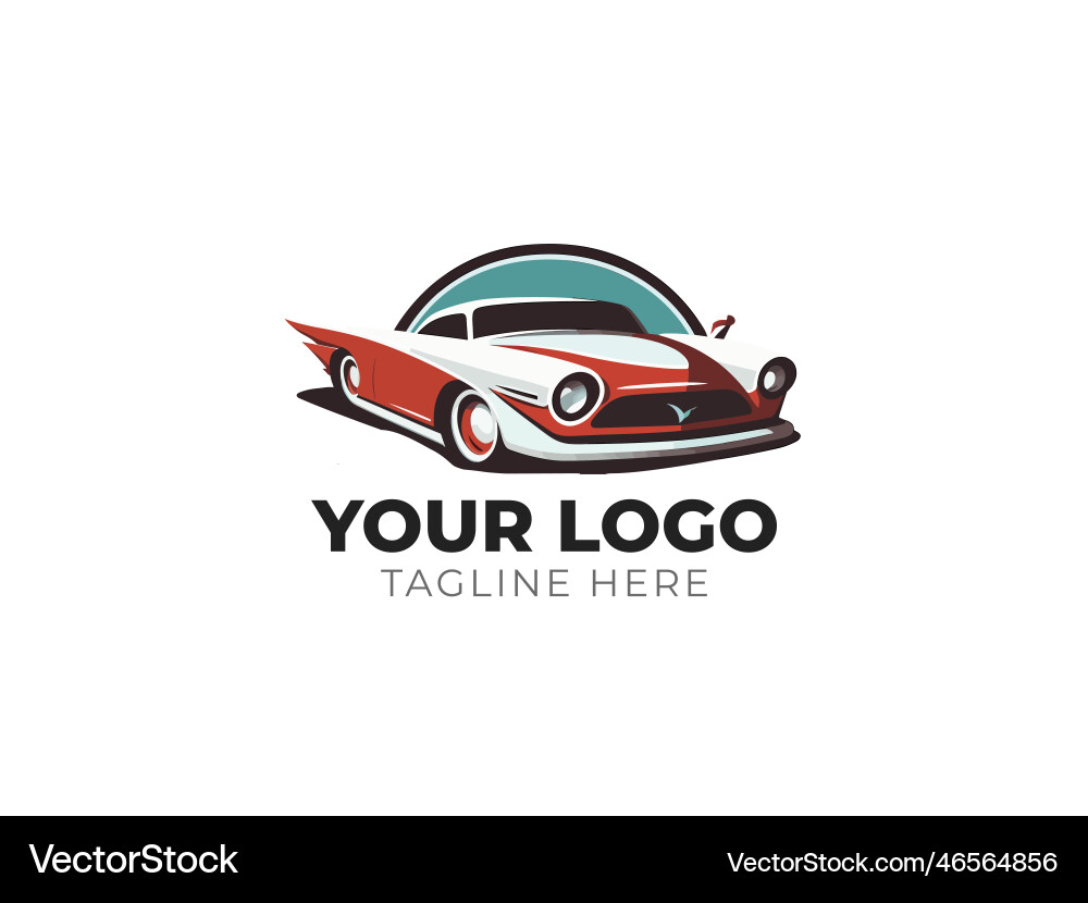 Sleek car automotive logo design Royalty Free Vector Image