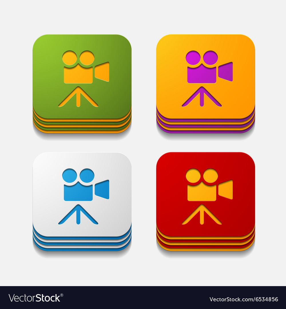 Square button video Royalty Free Vector Image - VectorStock