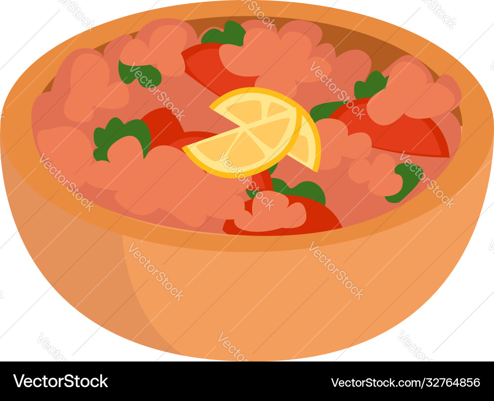 Tabbouleh food on white background Royalty Free Vector Image