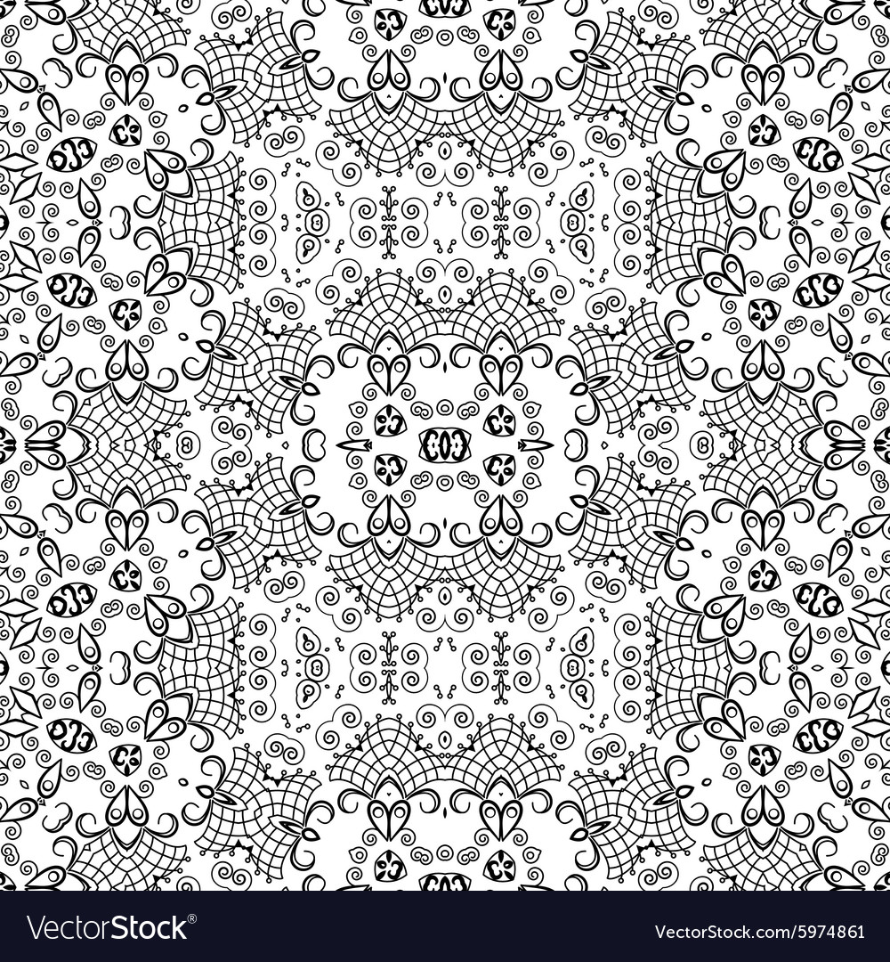 Abstract seamless outline pattern Royalty Free Vector Image