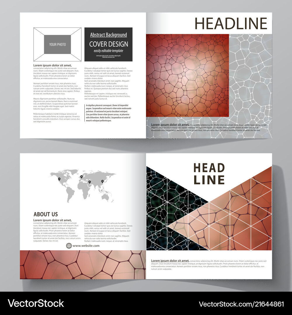 Business templates for square design bi fold Vector Image
