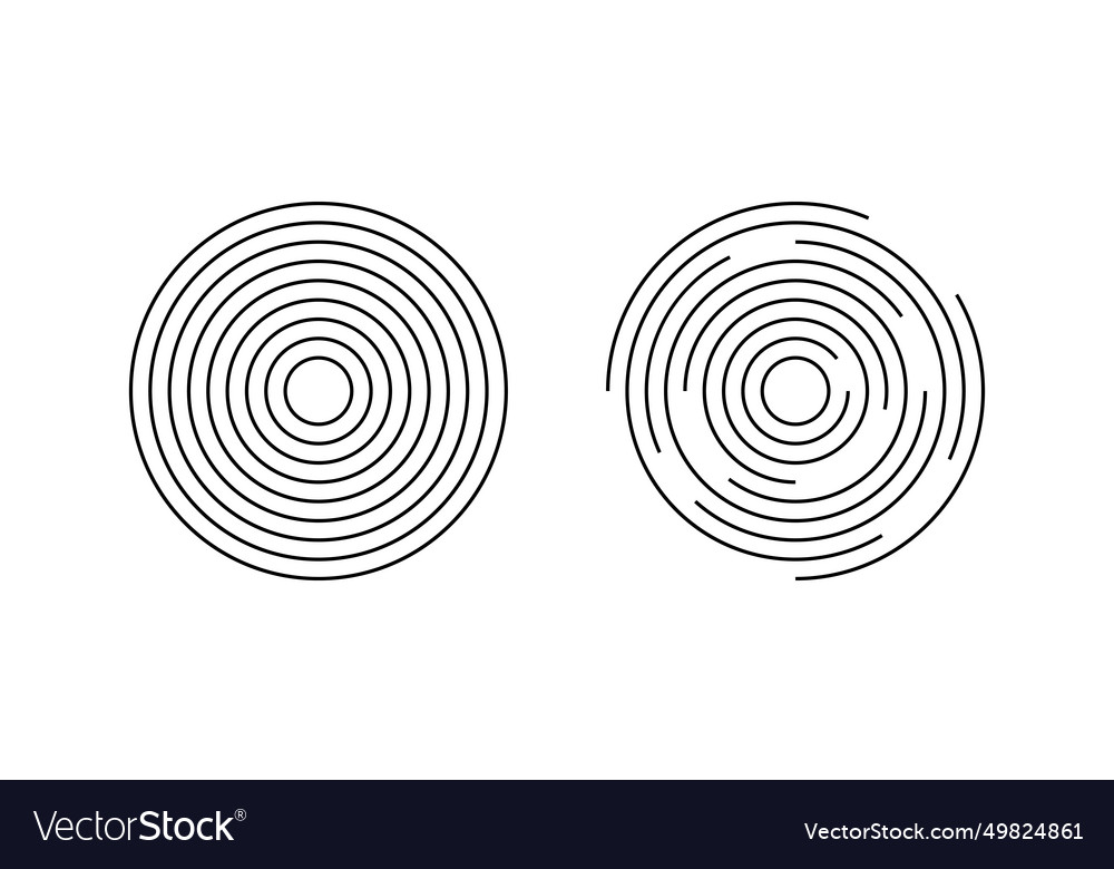 Circular ripple icons concentric circles Vector Image Circular ripple icons concentric circles Vector Image