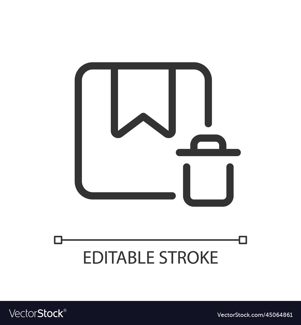 Delete order pixel perfect linear ui icon Vector Image