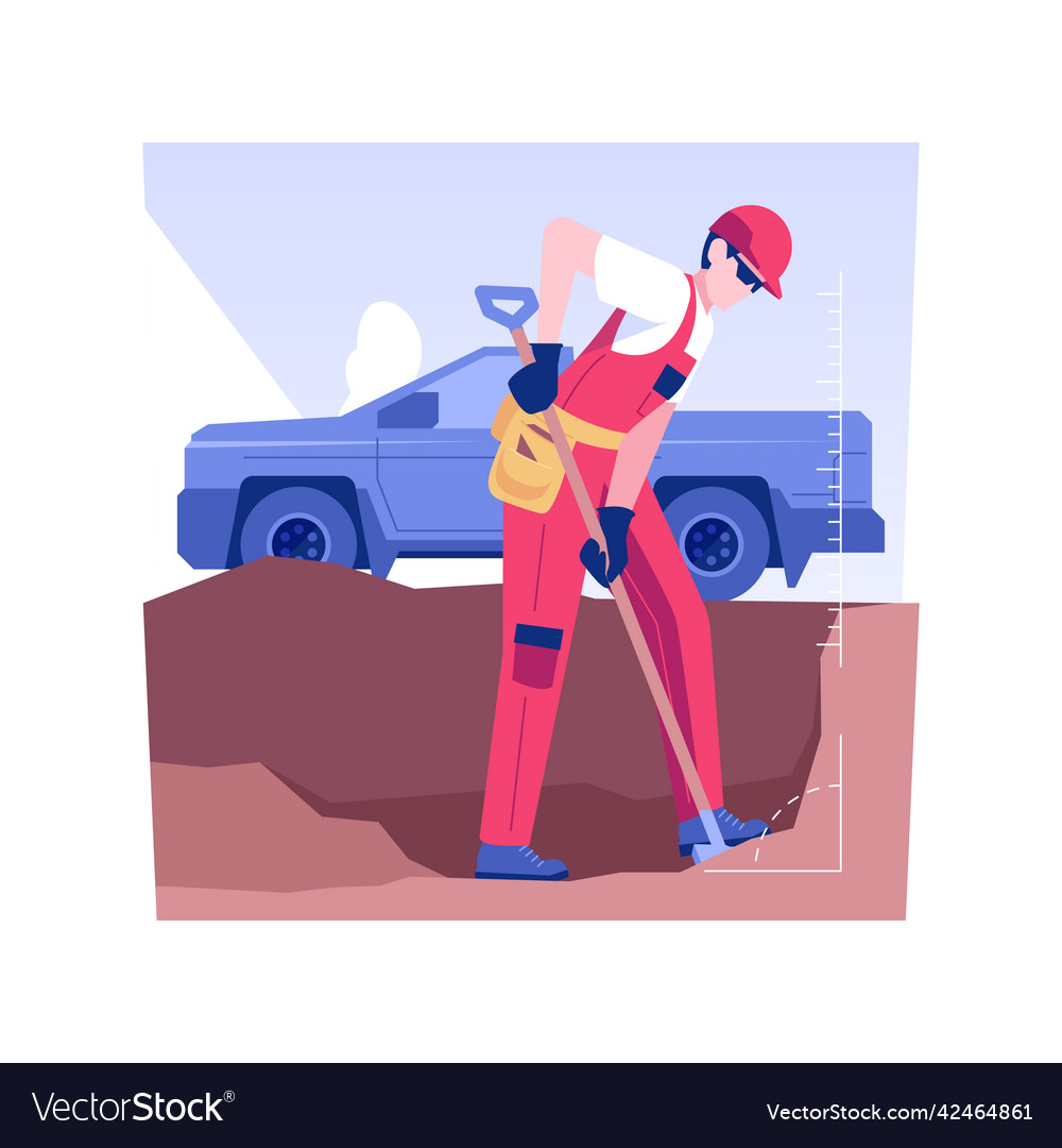 Digging trenches isolated concept Royalty Free Vector Image