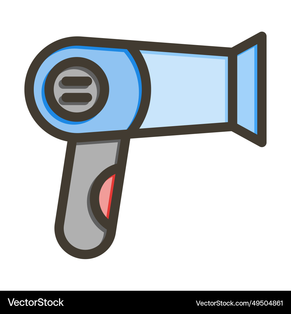Dryer thick line filled colors icon for personal Vector Image