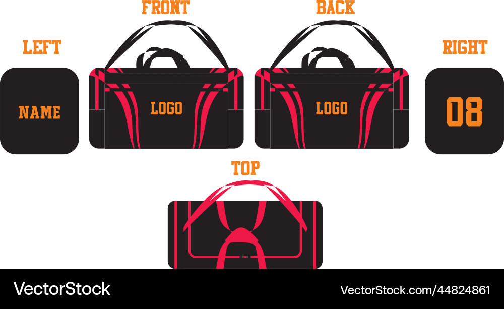 Duffel bag sports design Royalty Free Vector Image