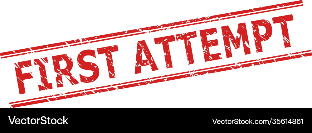 First attempt seal with unclean style and double Vector Image