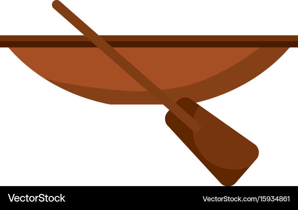 Fishing canoe isolated icon Royalty Free Vector Image