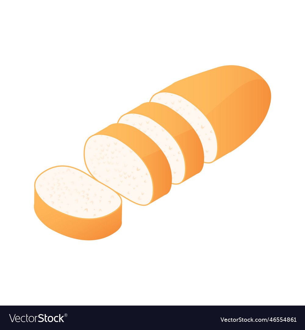 Isometric bread loaf Royalty Free Vector Image