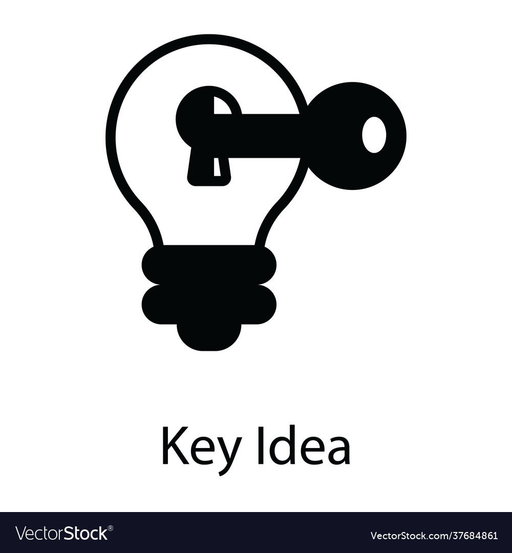 Key idea Royalty Free Vector Image - VectorStock