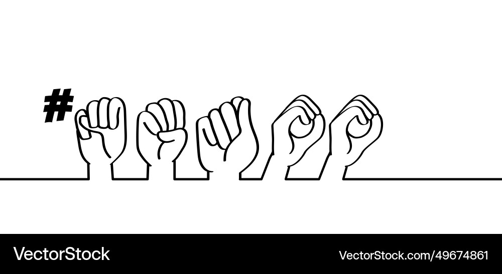 Metoo hashtag me too Royalty Free Vector Image