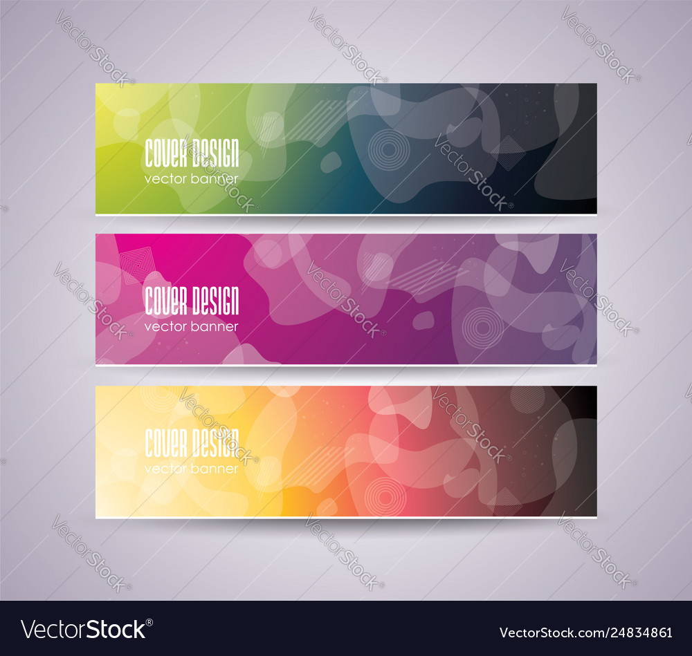 Set abstract geometric shapes retro design Vector Image