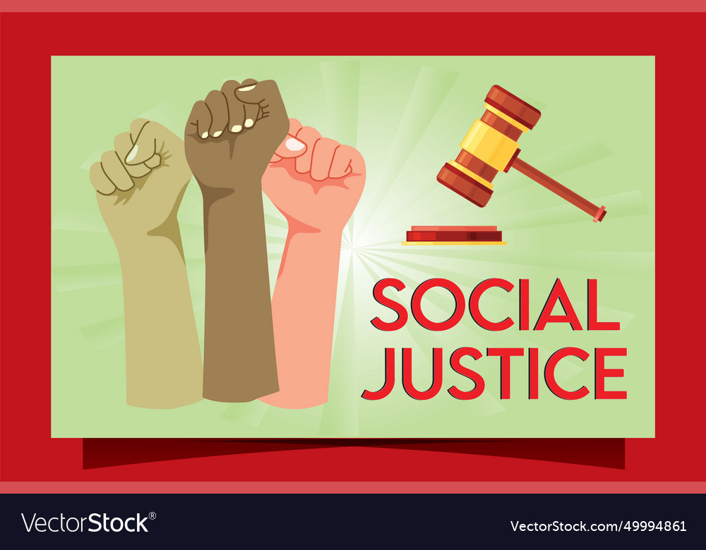 Social justice or human rights Royalty Free Vector Image